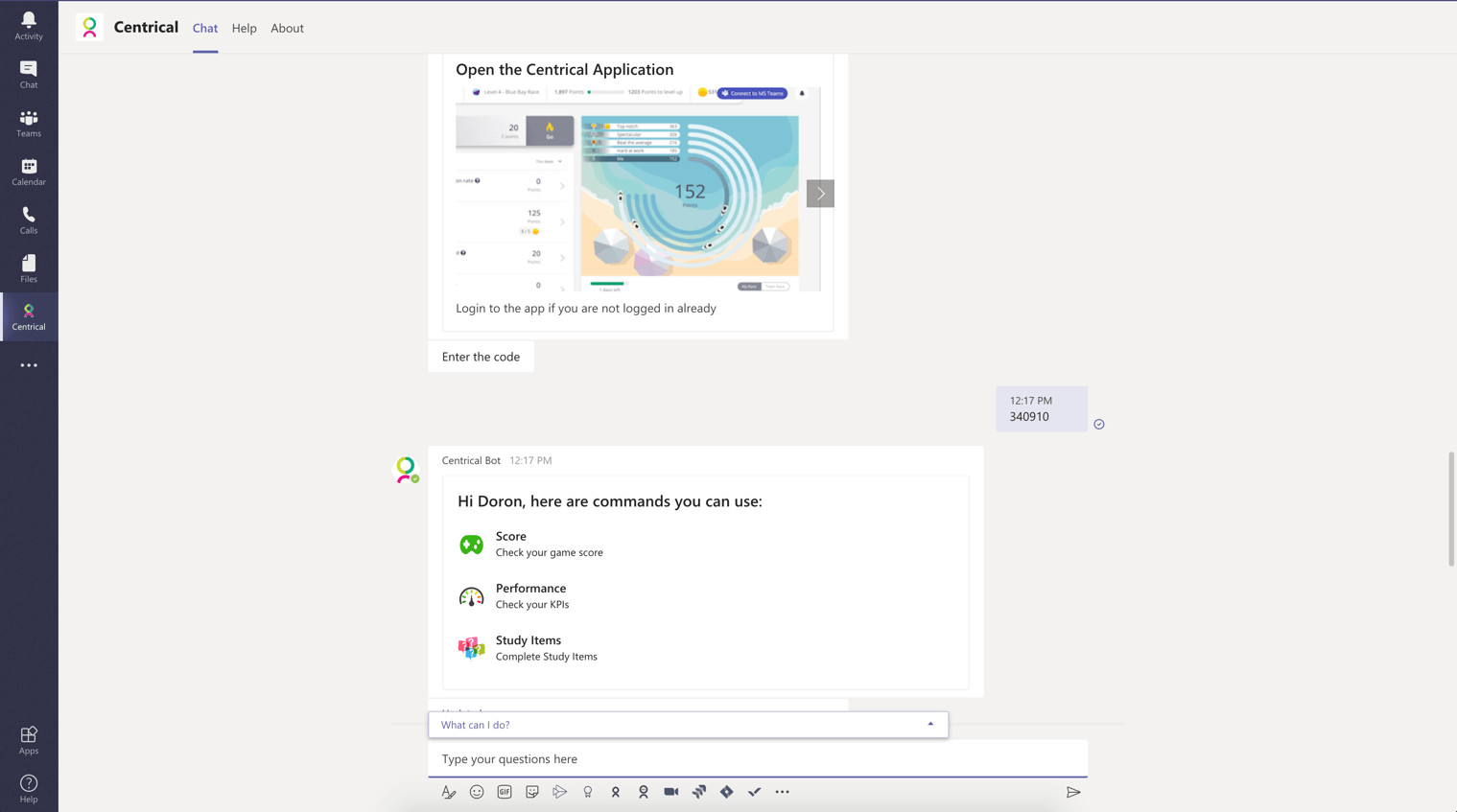 Centrical and MS Teams Help Page - Centrical